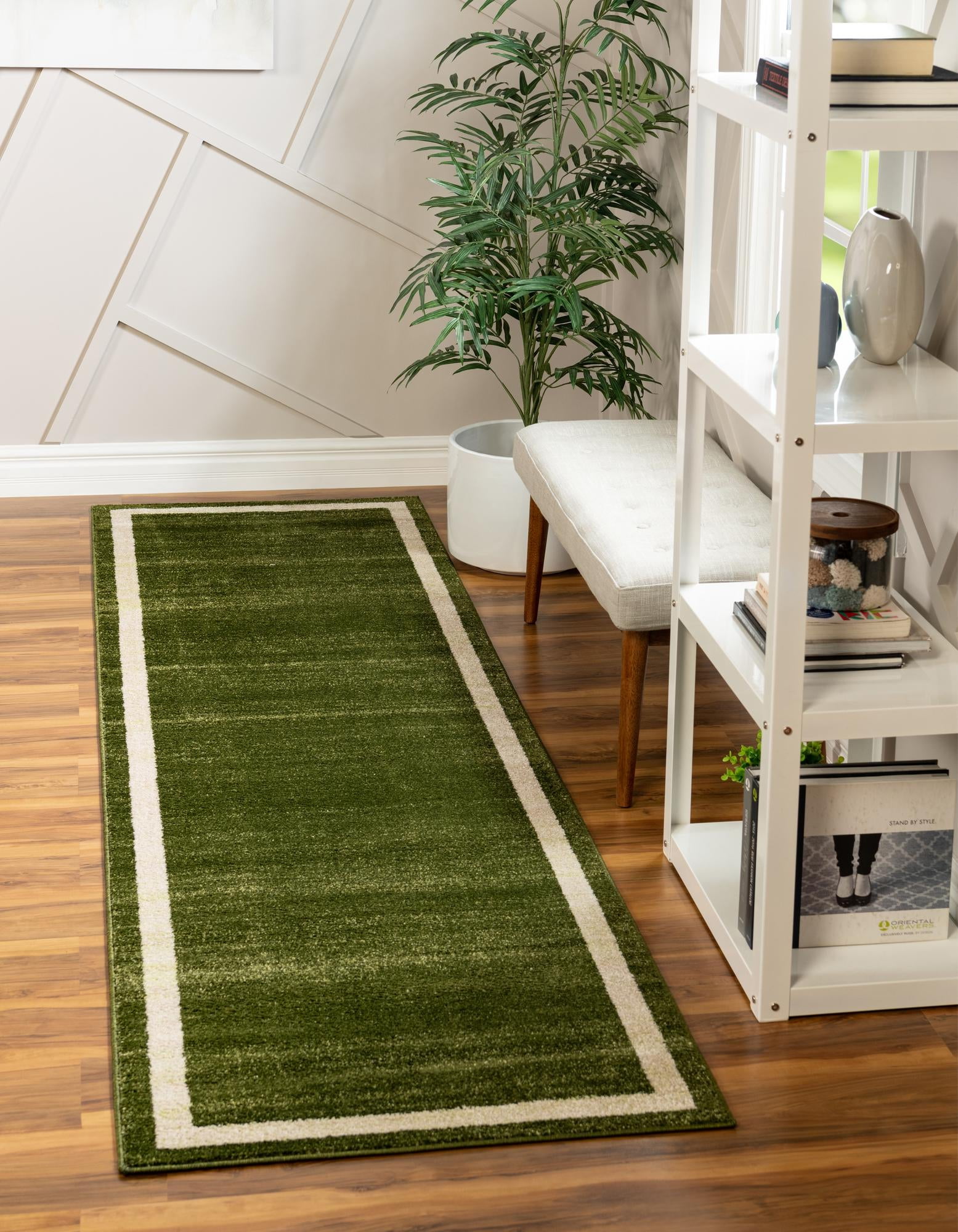 Rugs.com Angelica Collection Rug – 10 Ft Runner Green Medium Rug ...