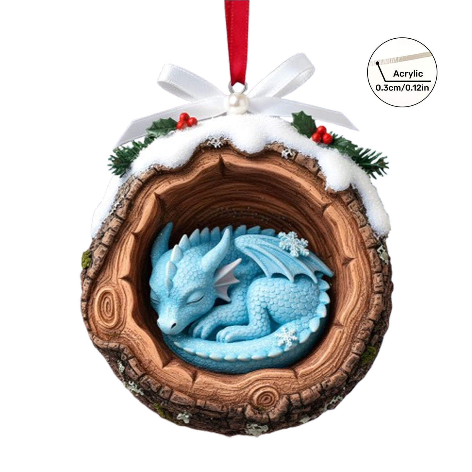 Click here for Cheapark Acrylic Christmas Sleeping In Log Ornamen... prices
