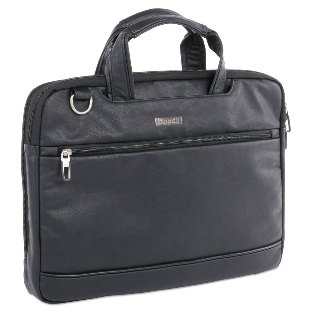 bugatti Harold Slim Briefcase, 11" x 3" x 11.5", Synthetic Leather ...
