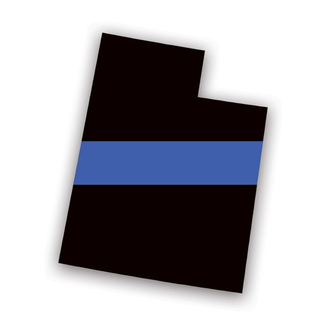 Utah State Shaped The Thin Blue Line Sticker Decal - Self Adhesive ...