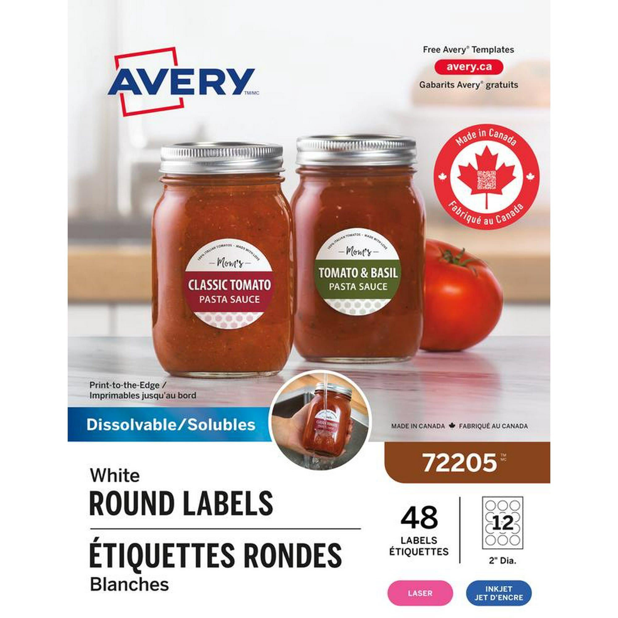 Click here for Avery White Round Dissolvable Labels  2 Diameter... prices