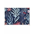 Blue Red Coastal Sun Shade Sail 14'X18' Summer Marine Life Watercolor ...