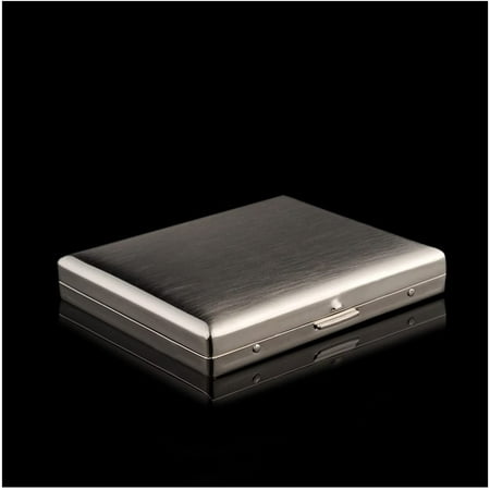 XSQQ Large Capacity Stainless Steel Cigarette Case with 20 Cigarette ...