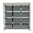 King's Rack 4-Tier Metal Organizer Shelf Unit: Strong, Stackable Garage ...