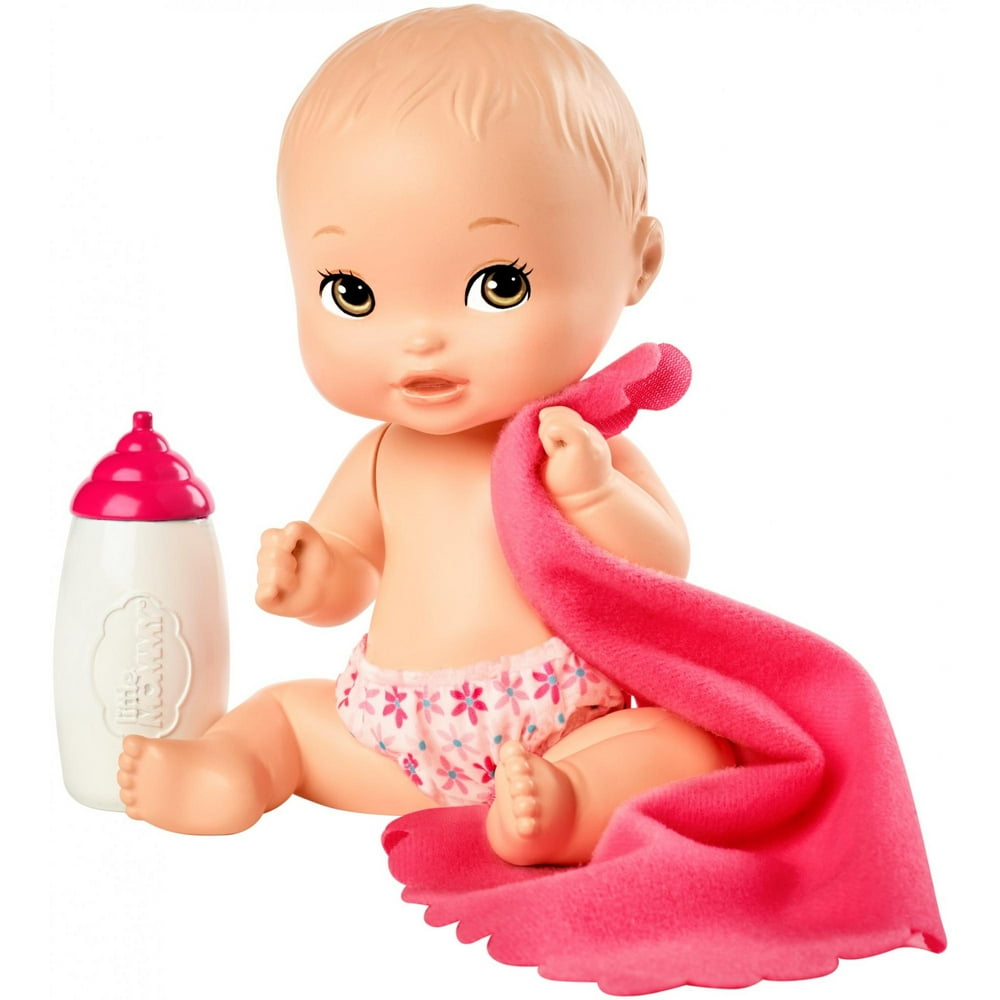 Little Mommy Mini Baby Doll with Bottle & Blanket - Walmart.com ...