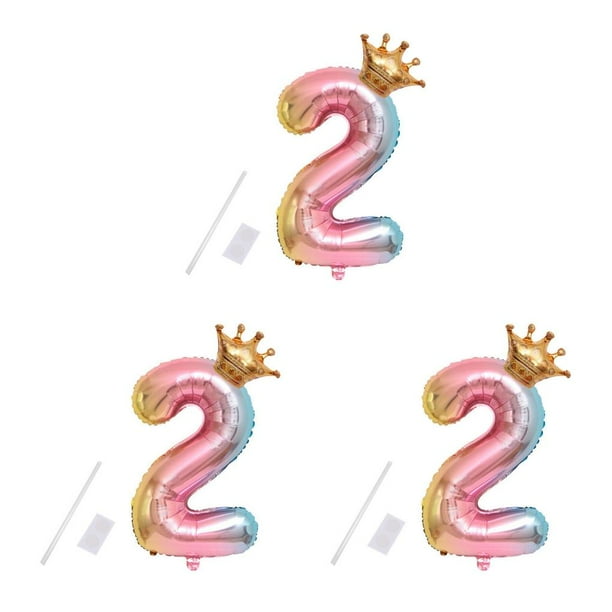 facefd Party Balloon with Gradient Color Birthday Party Decor Aluminum ...