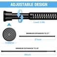 2 Pack Spring Tension Rods 28-48 Inches,5/8" Diameter Black Spring Load ...