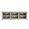 Woven Paths Open Storage TV Stand for TVs up to 80", White Oak ...