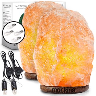 Greenco Natural Himalayan Rock Salt Lamp 6-11 lbs with Wood Base ...