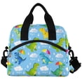 ALAZA Cartoon Dinosaurs Insulated Lunch Box Large Reusable Cooler Bag ...