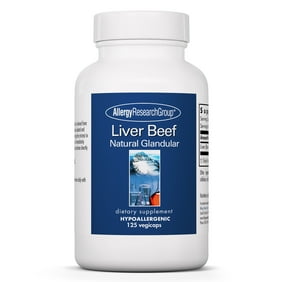 Swanson 100% Pure Defatted Desiccated Beef Liver 500 mg 120 Capsules ...