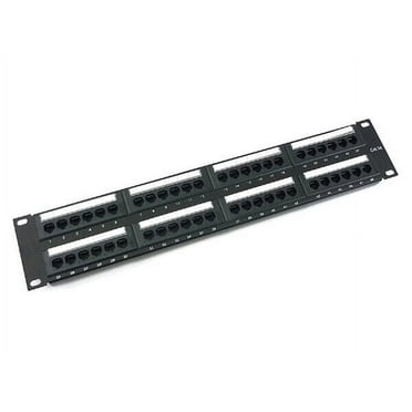 CNAweb 12 Port Vertical Cat6 110 RJ45 Network Patch Panel 568A 568B ...