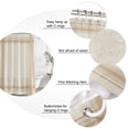 72x78 Inch Shower Curtain Tan Stripes Bathroom Decor, Waterproof Fabric ...