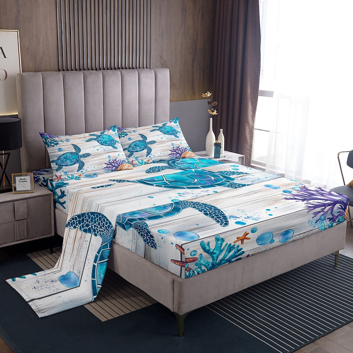 Click here for Erosebridal Kawaii Sea Turtle Queen Sheet Sets  La... prices