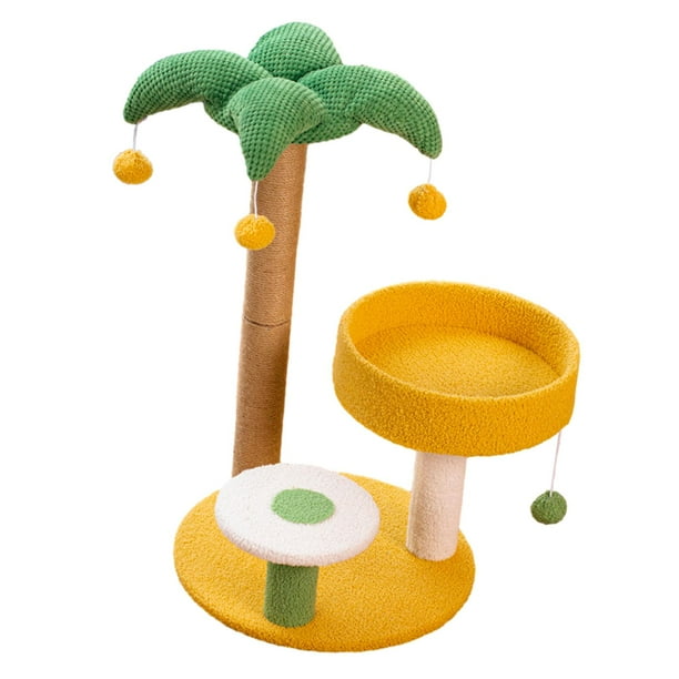 Cat Scratch Post with Hanging Balls Cat Coconut Palm Tree for Cats ...