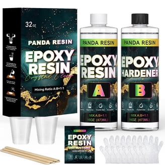 Panda Resin 2Gallon Epoxy Resin Kit, Crystal Clear, Bubble Free Self ...