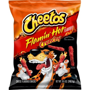 Cheetos Crunchy Cheese Flavored Snacks Flamin' Hot Flavored 1 Oz ...