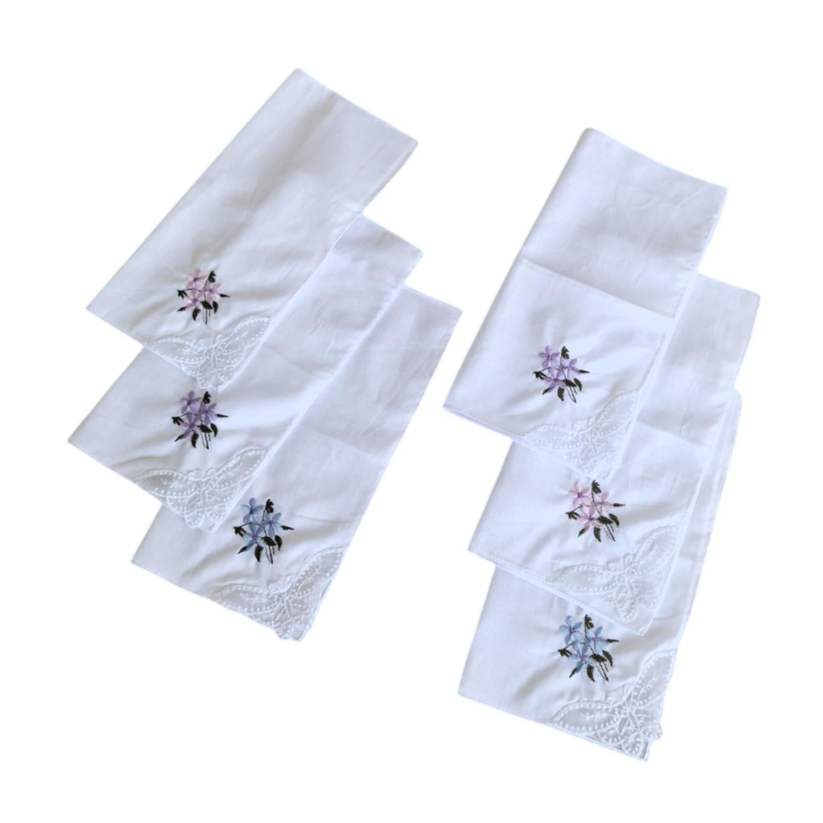 Click here for Lionlar 6 Pieces Cotton Handkerchiefs For Women El... prices