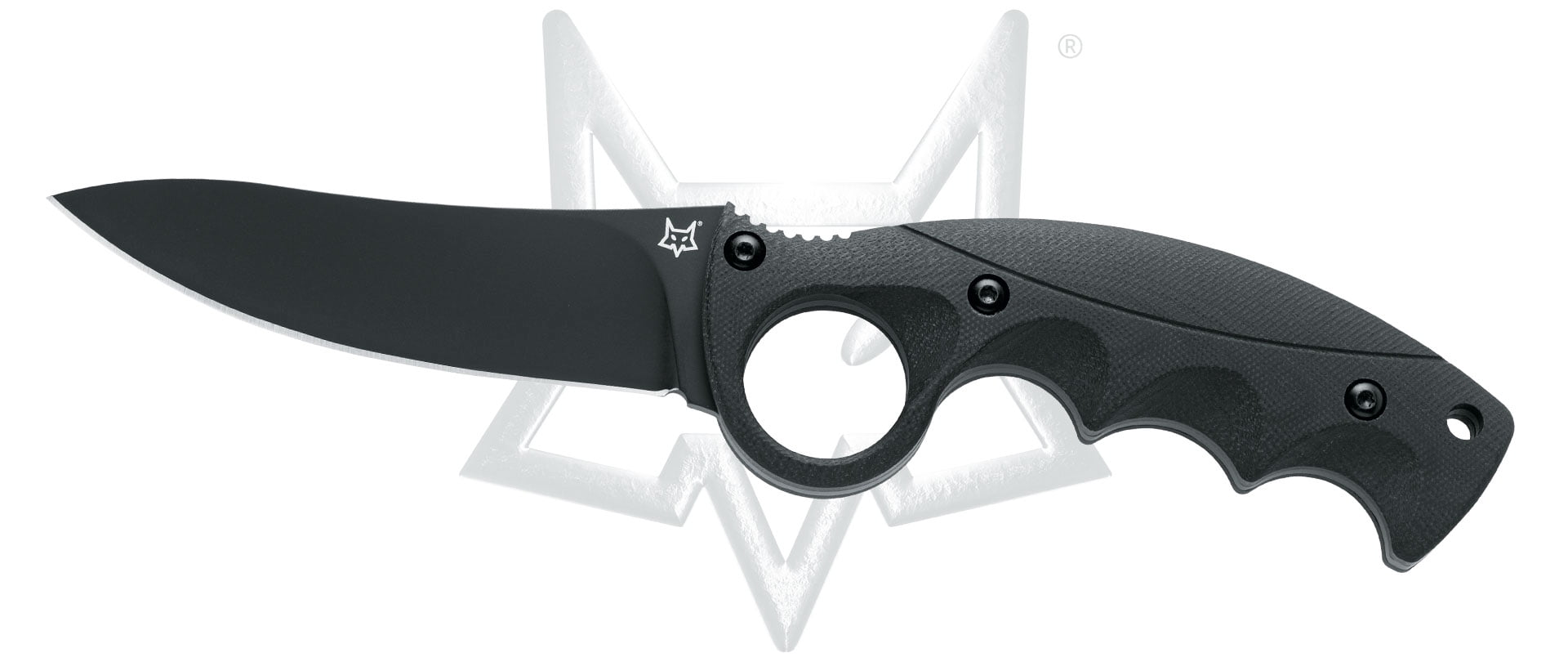 Fox Knives Alaskan Hunter FX-621B Fixed Blade Knife Black BECUT ...