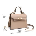 XB Womens Faux Leather Mini Satchel Crossbody Bag with Detachable Chain ...