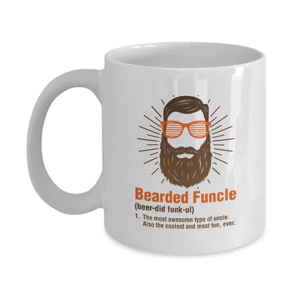 Bearded Funcle Best Funny My Favorite Uncle Coffee & Tea Gift Mug Cup ...