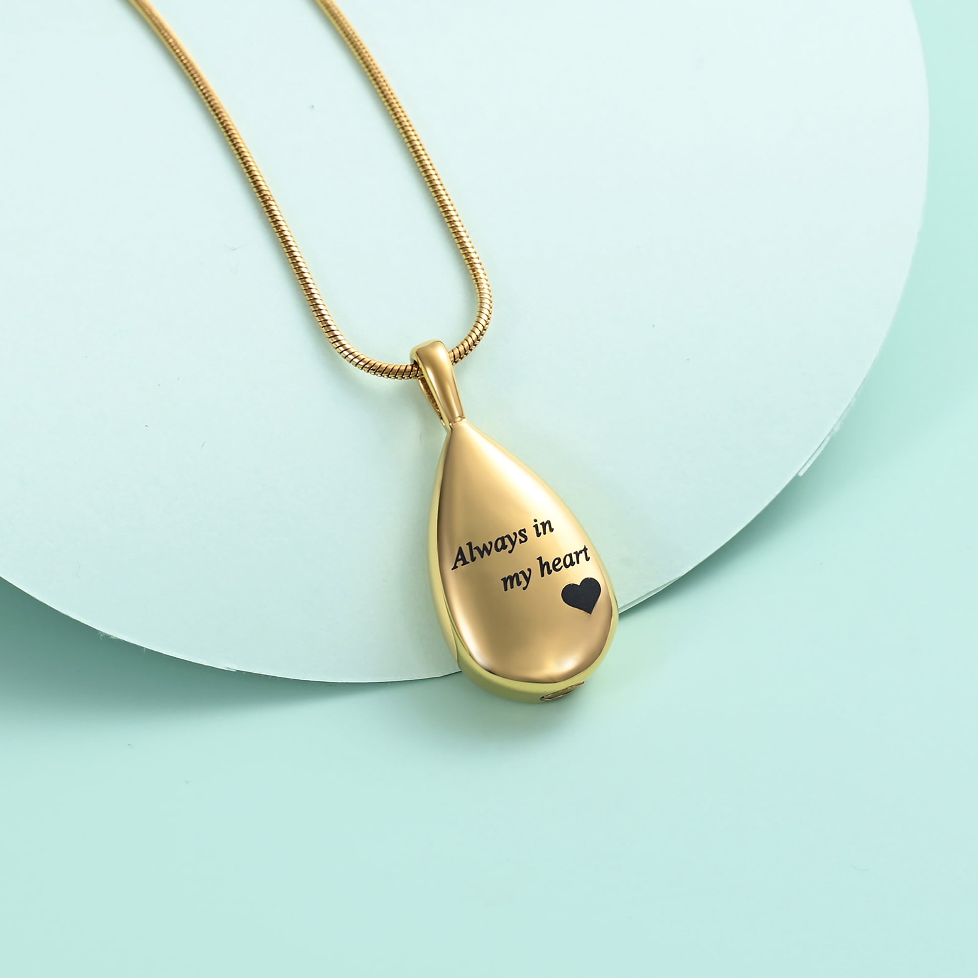 Teardrop cremation pendant small urns for ashes keepsake urn necklace ...
