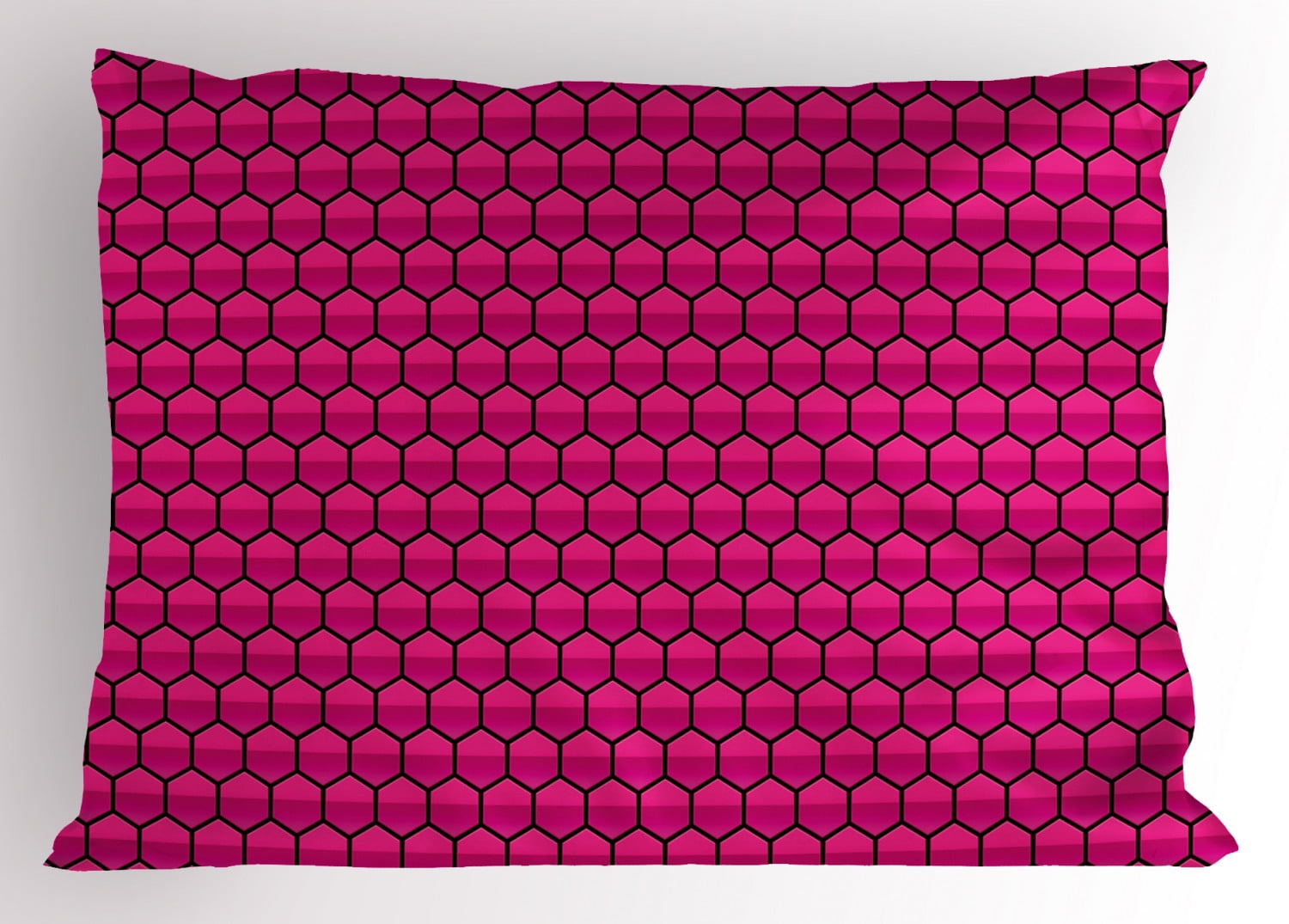 Hot Pink Pillow Sham Honeycomb Pattern Nature Inspired Design with ...