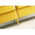 Yellow Velvet Couch Sofa, JULYFOX Mid Century Modern Loveseat Sofa 71 ...
