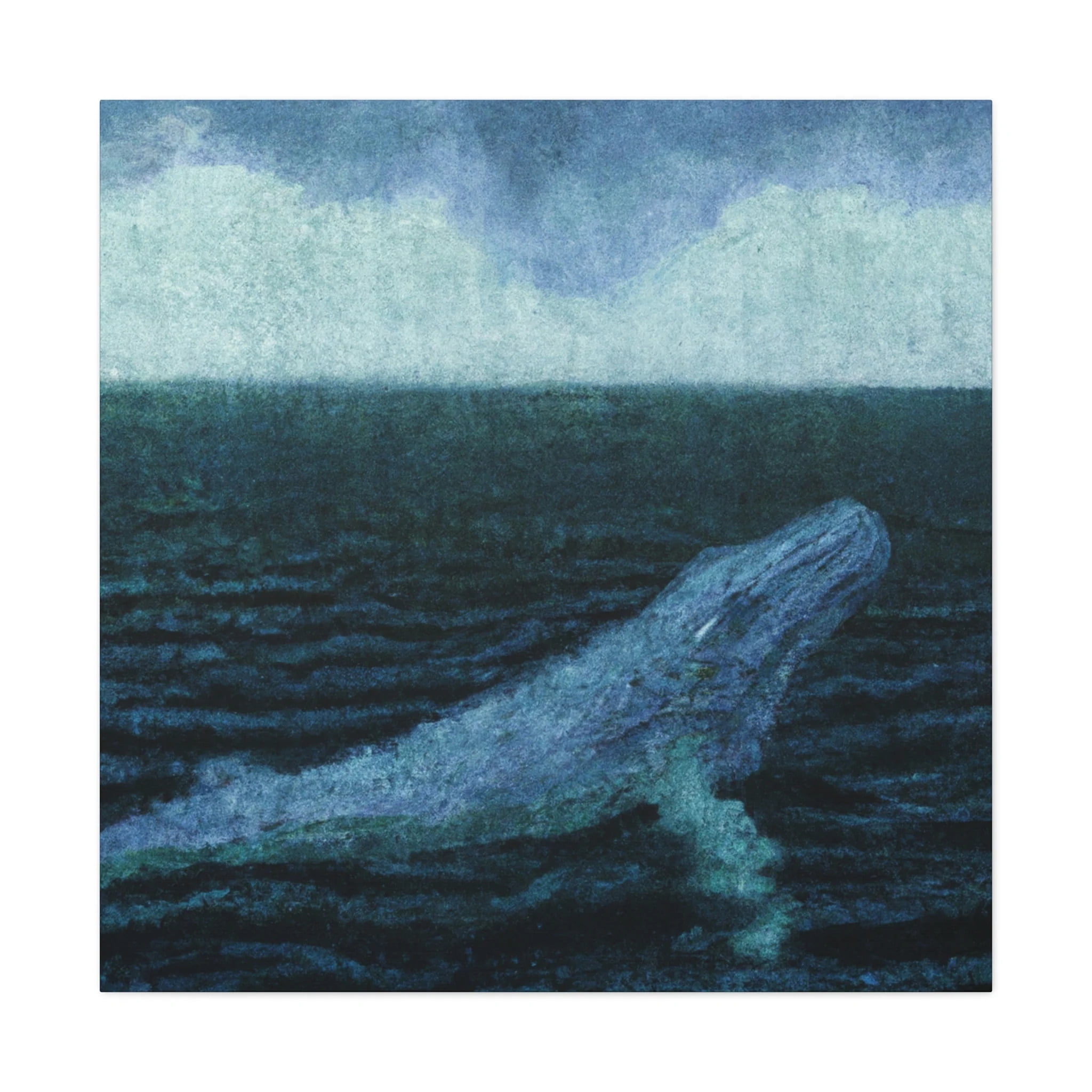 Whale With Pointillism - Canvas - Walmart.com