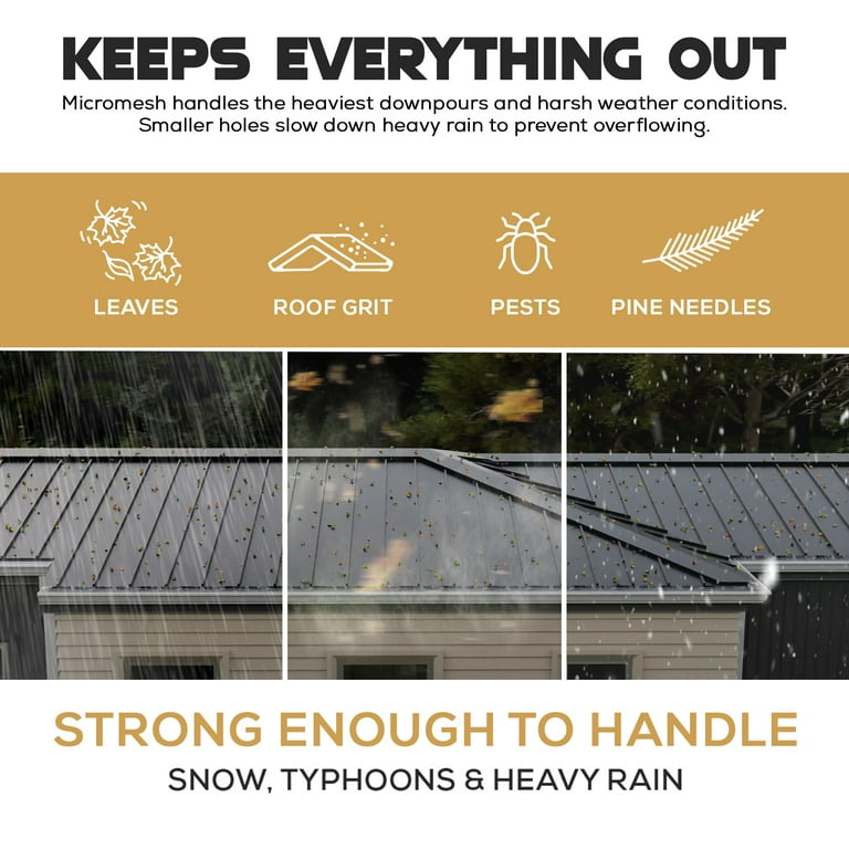 Gutter Guards 28ft Royal Brown – 5" Contractor Grade Aluminum Leaf ...