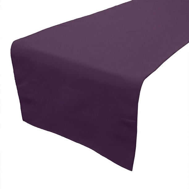 Poplin Table Runner Solid Plum - Walmart.com