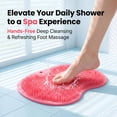Easy Shower Foot and Back Scrubber, Silicone Foot Scrubber Mat with ...