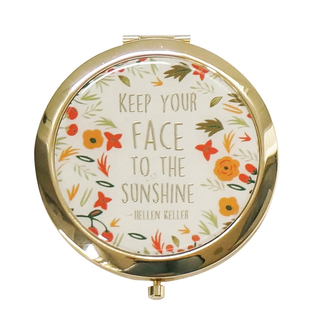 Keep Your Face to the Sunshine Round Mirror Compact, Floral - Walmart.com