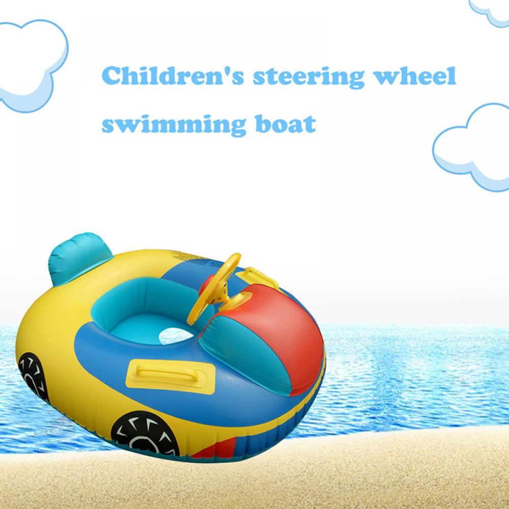 Baby Pool Float Summer Steering Wheel Sunshade Swim Ring Car Inflatable ...