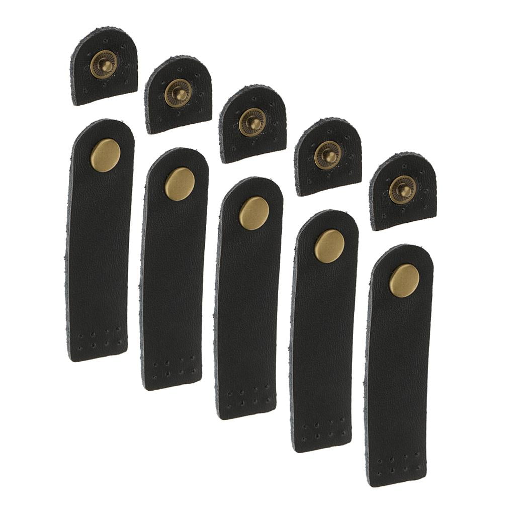 5 Set Leather Buckles Buttons Rounded Corner Hasp Diy Sewing ...