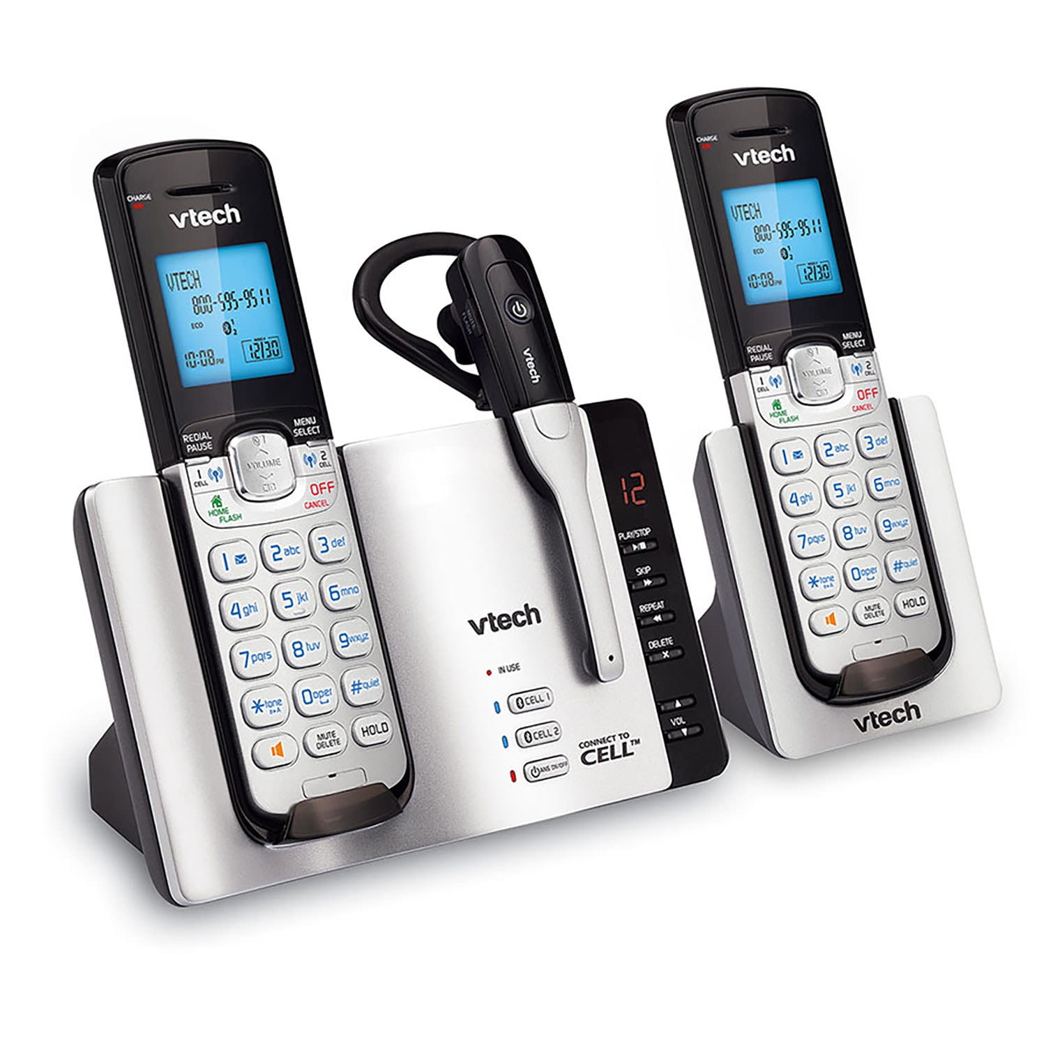 VTech DS6771-3 DECT 6.0 Expandable Cordless Phone with Connect to Cell ... VTech DS6771-3 DECT 6.0 Expandable Cordless Phone with Connect to Cell ...