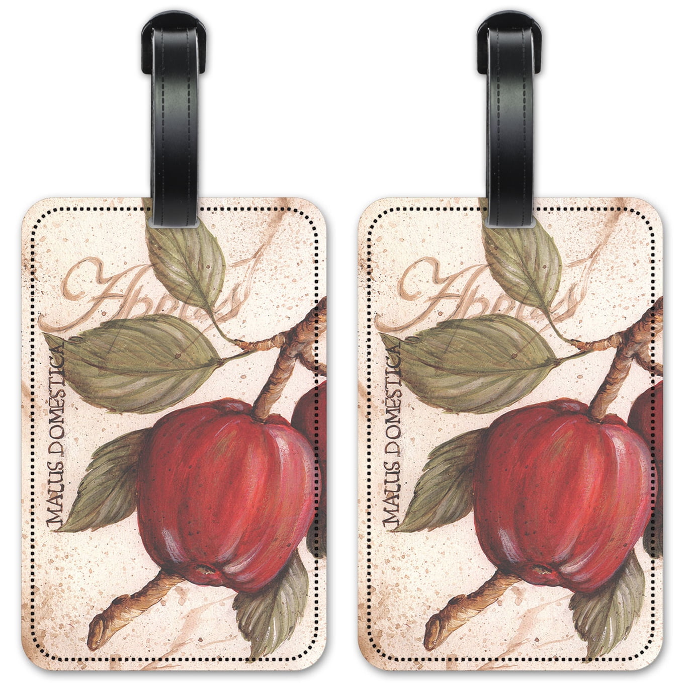 Apples - Luggage ID Tags / Suitcase Identification Cards - Set of 2 ...