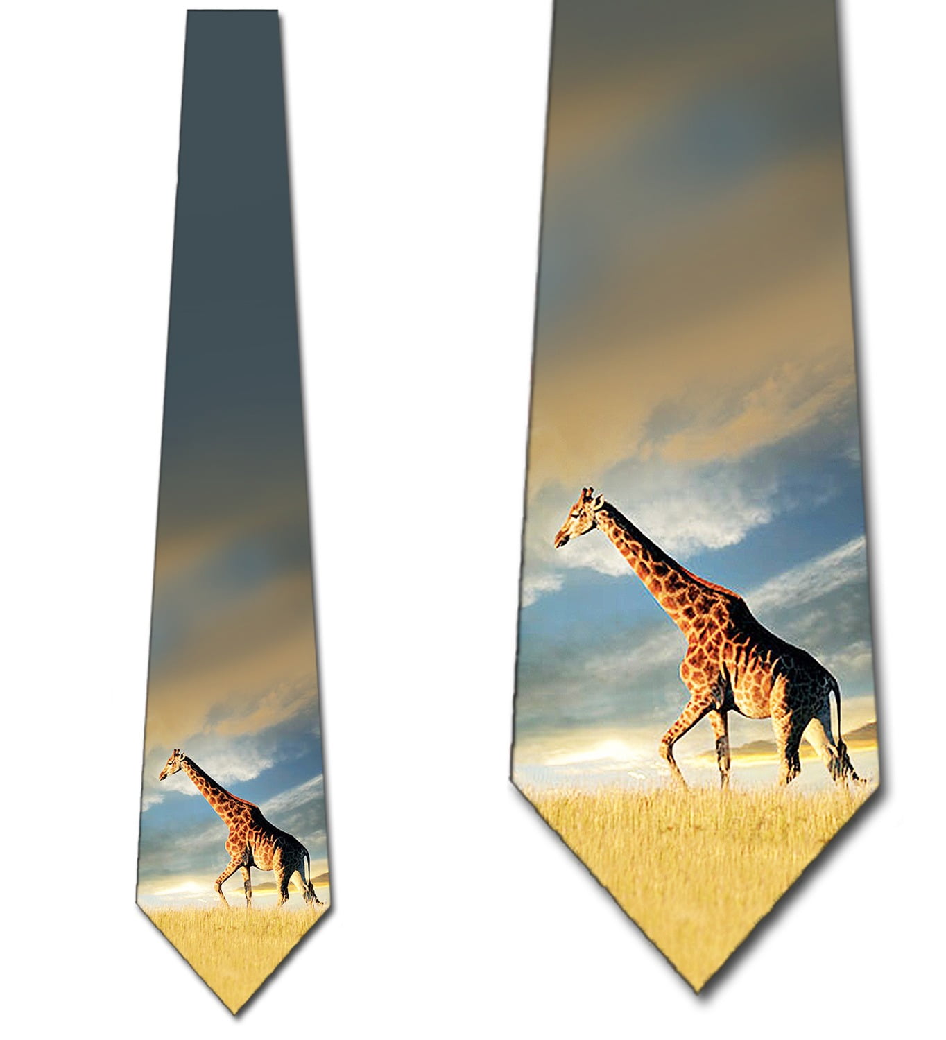 Giraffe Ties Mens Animal Necktie by Three Rooker - Walmart.com