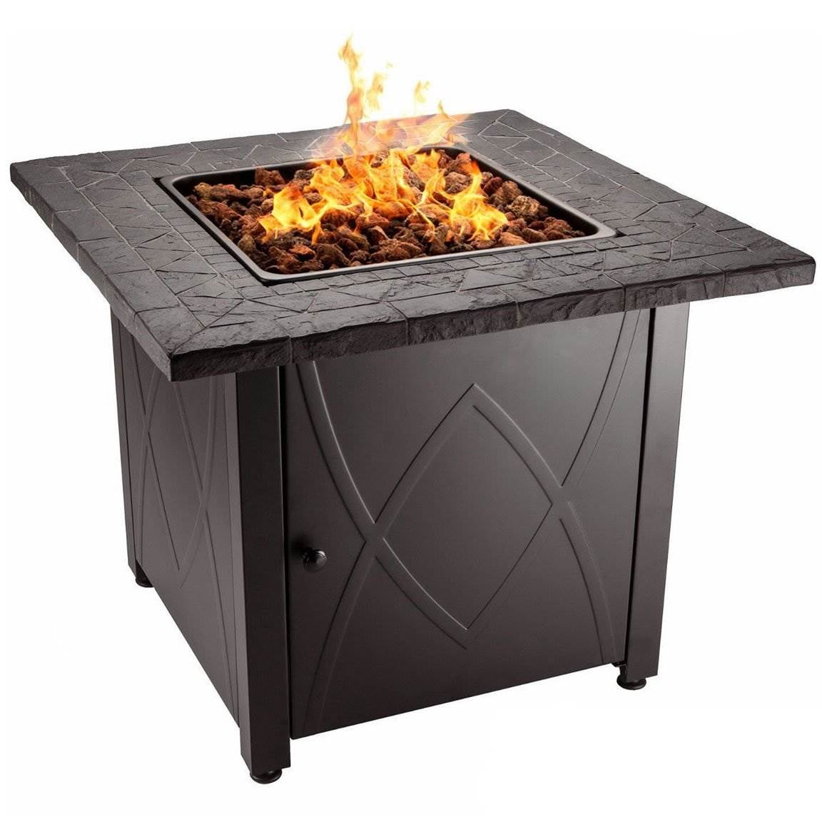 Endless Summer 30,000 BTU LP Gas Outdoor Fire Pit Table, Brown ...