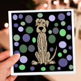 3drose, Funny Cute Irish Wolfhound Dog Circle Pattern Abstract Art, 6 ...