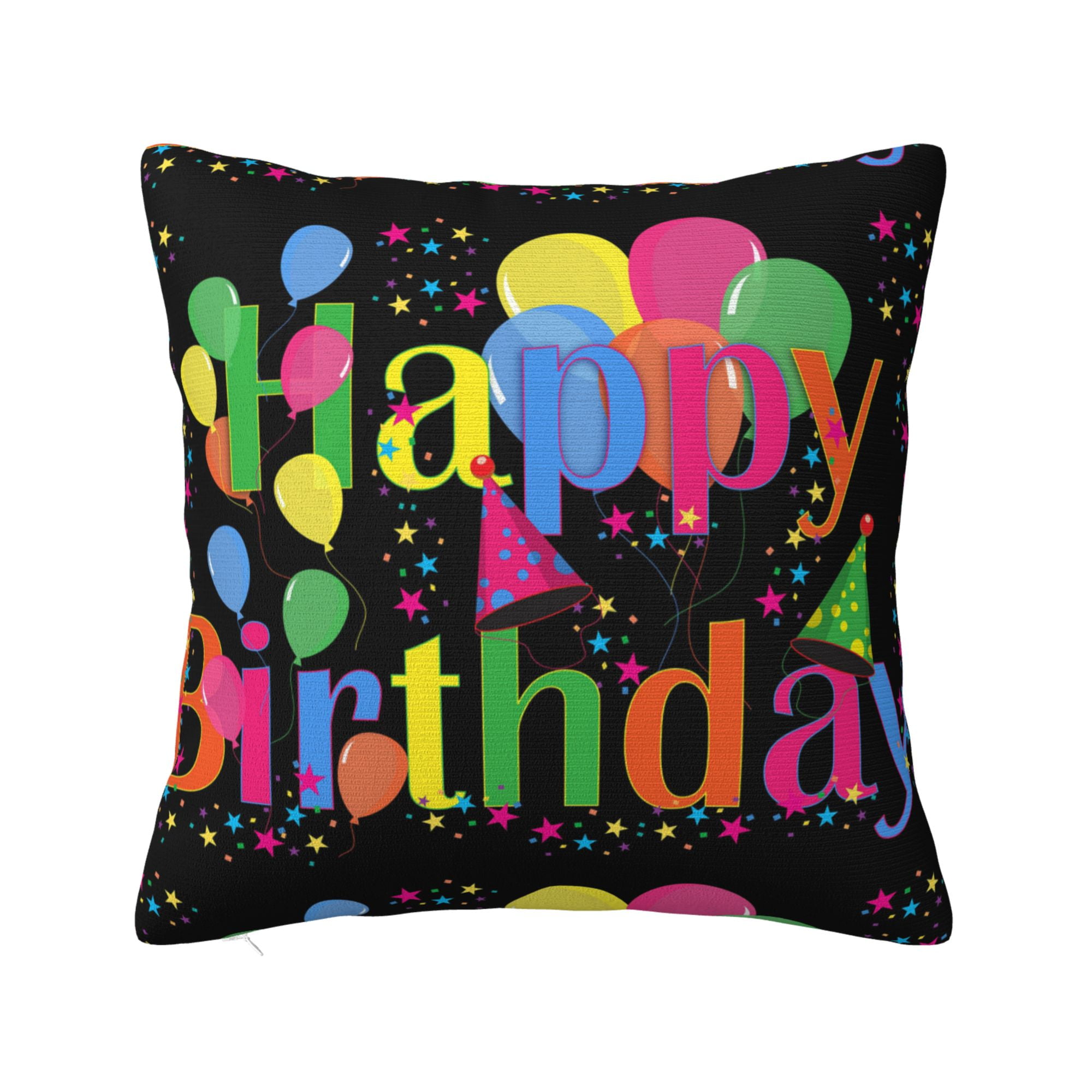 ZICANCN Decorative Throw Pillow Covers , Happy Birthday Couch Sofa ...