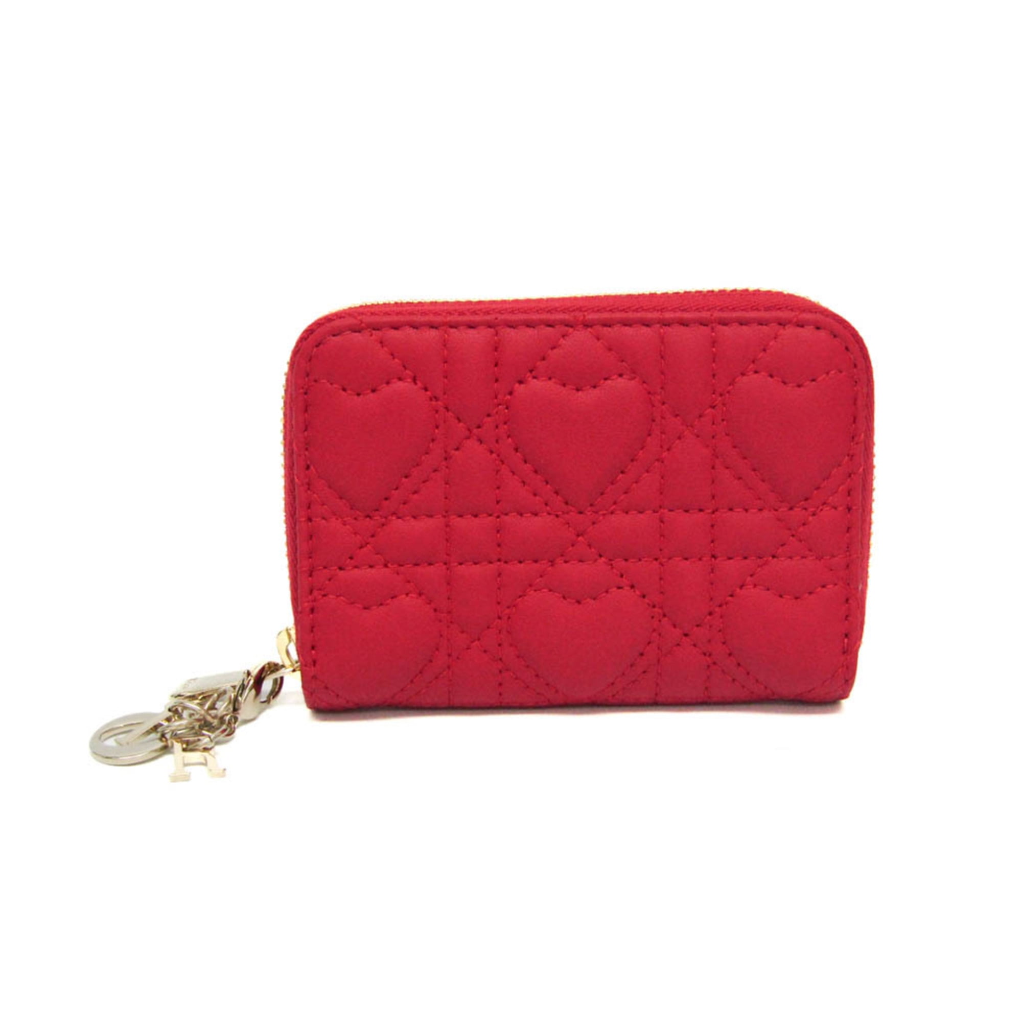 Pre-Owned Christian Dior Lady Dior S0985ONHG Women's Leather Coin Purse ...