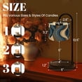 Candle Warmer Lamp with Timer Dimmer Retro Geometric Wave Navy Blue ...