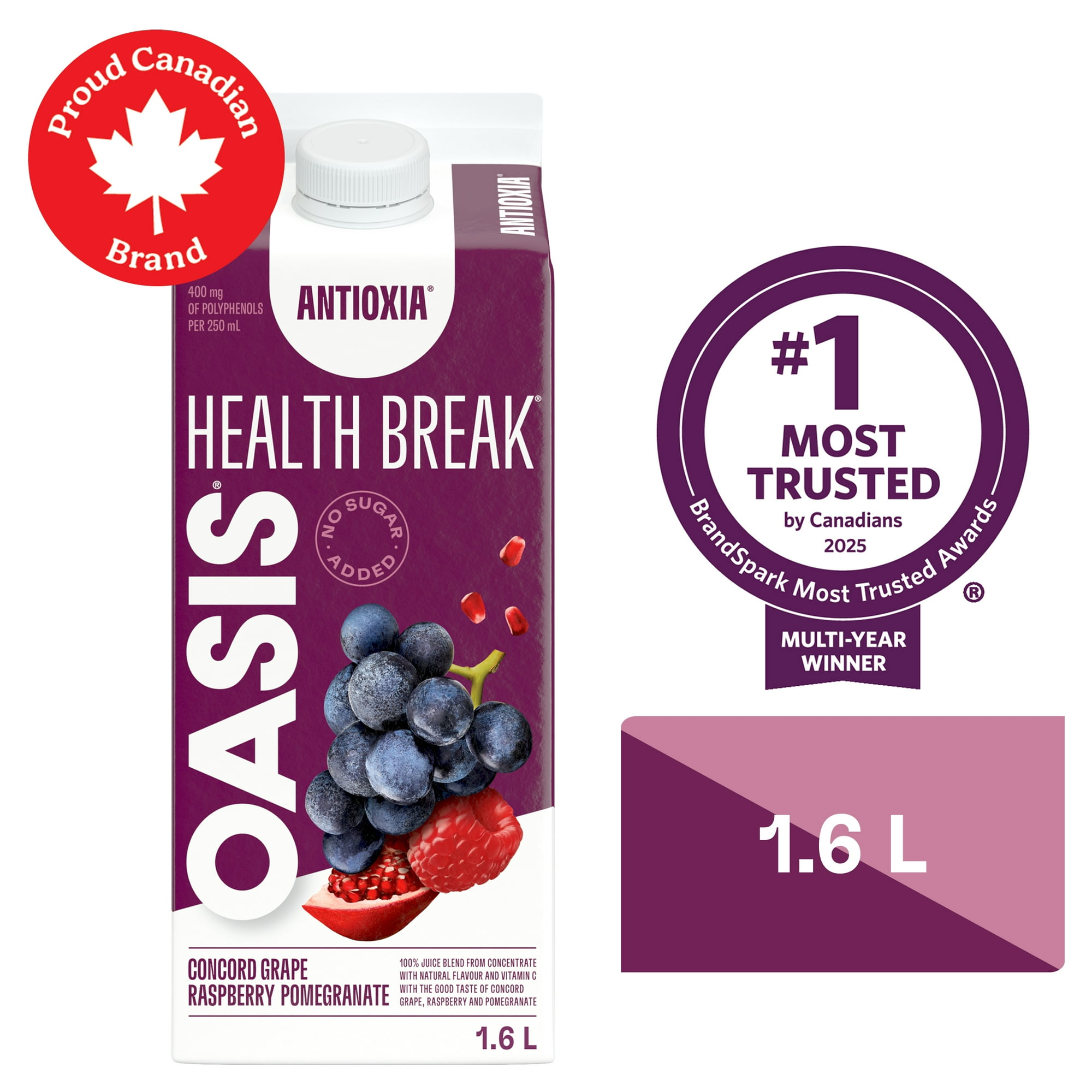 Click here for Oasis Health Break Concord Grape Raspberry Pomegra... prices