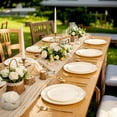 100PCS Ivory Plastic Plates - Heavy Duty Disposable Cream Dinner and ...