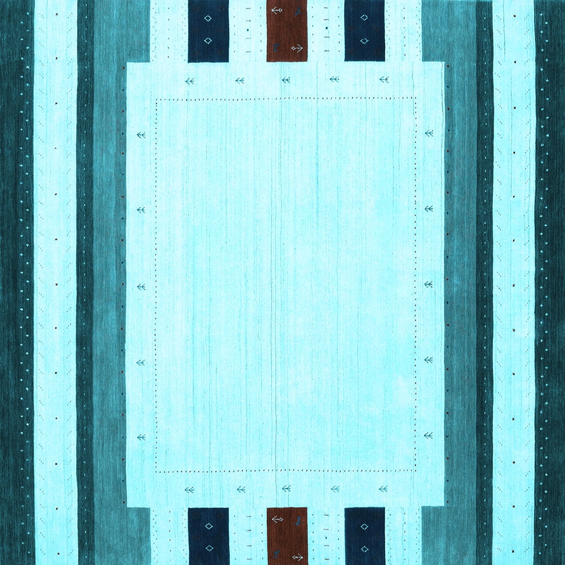Ahgly Company Indoor Square Solid Light Blue Modern Area Rugs, 4 ...