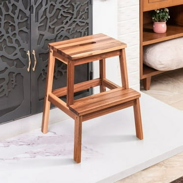 Costway Costway 3-in-1 Rubber Wood Ladder 3 Tier Folding Step Stool ...