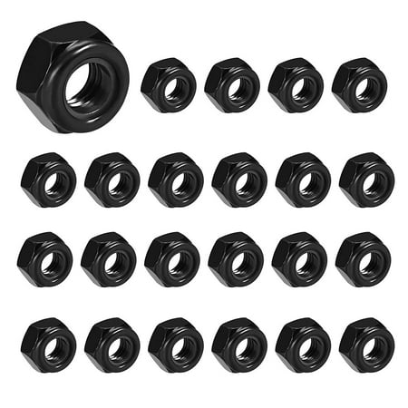 HUSERYT 50Pcs Carbon Steel Self-Locking Hex Nut Nylon Insert Nut - M5 ...