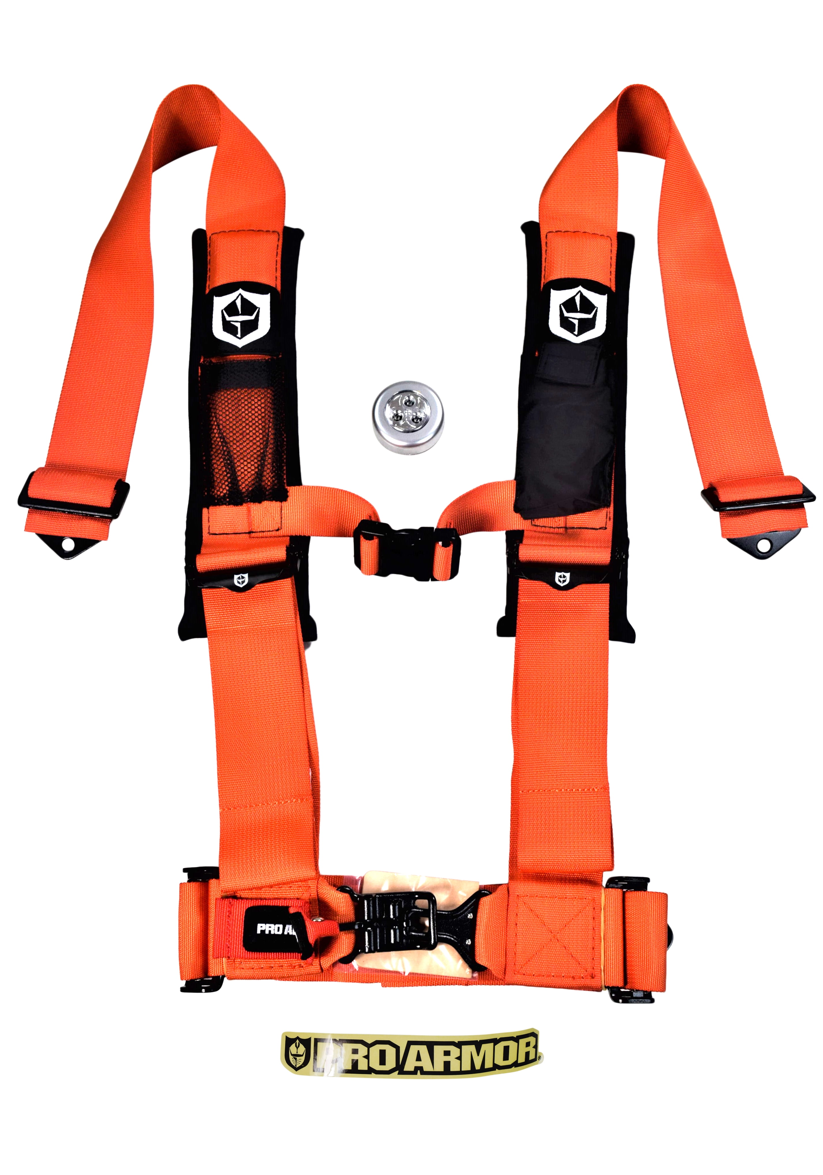 Pro Armor A114230OR Orange 4 Point 3" UTV Harness with Sewn in Pads ...