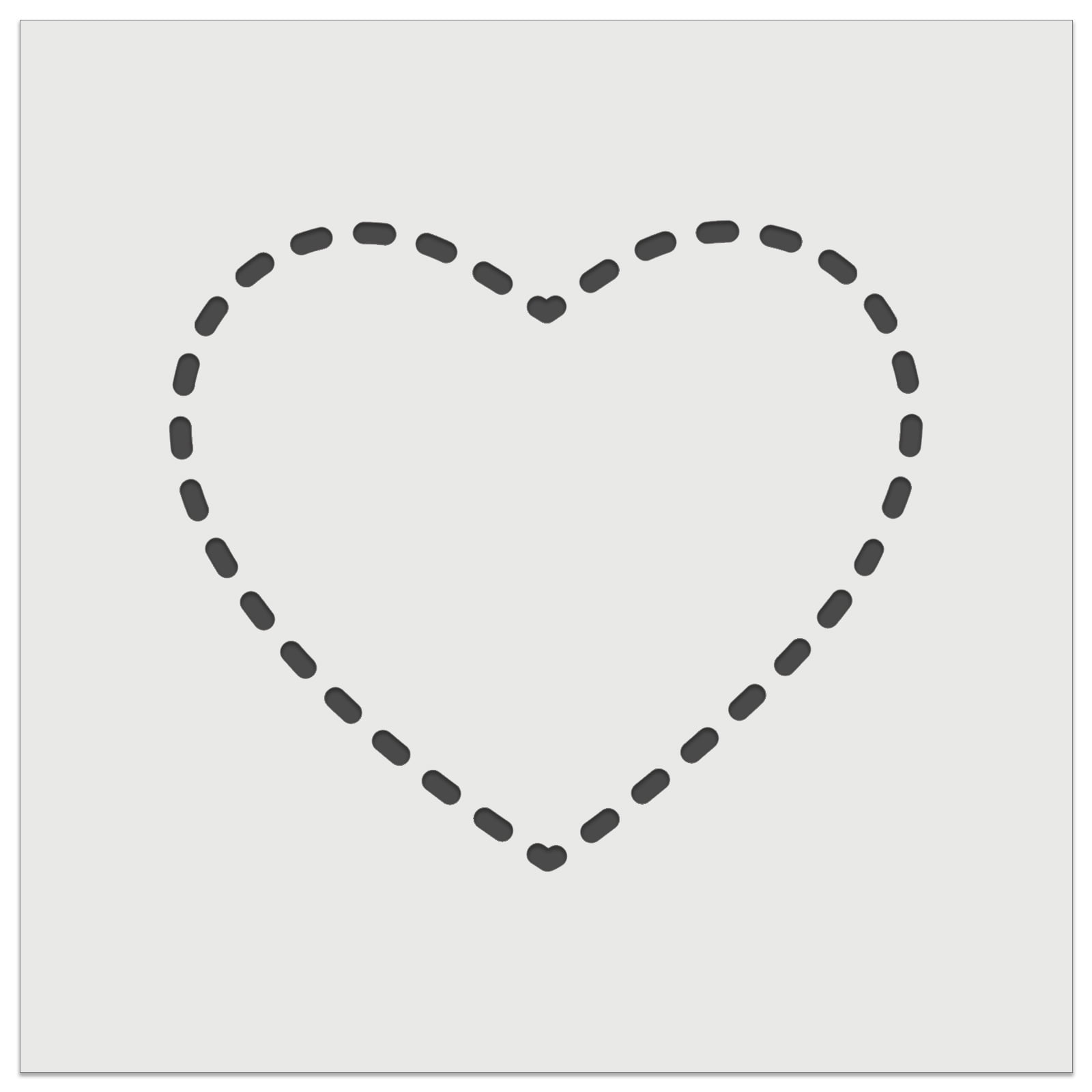 Heart Dashed Love Outline DIY Cookie Wall Craft Stencil - 3.5 Inch ...